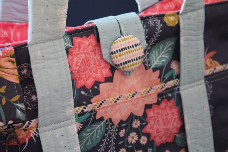 How to make a fabric covered button and add a tab closure to a bag ...